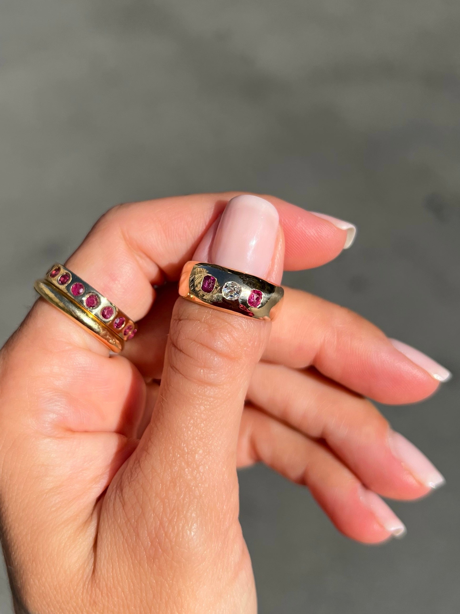 Bague Jonc Rubis et Diamant – Luce by Emilie Bouguereau